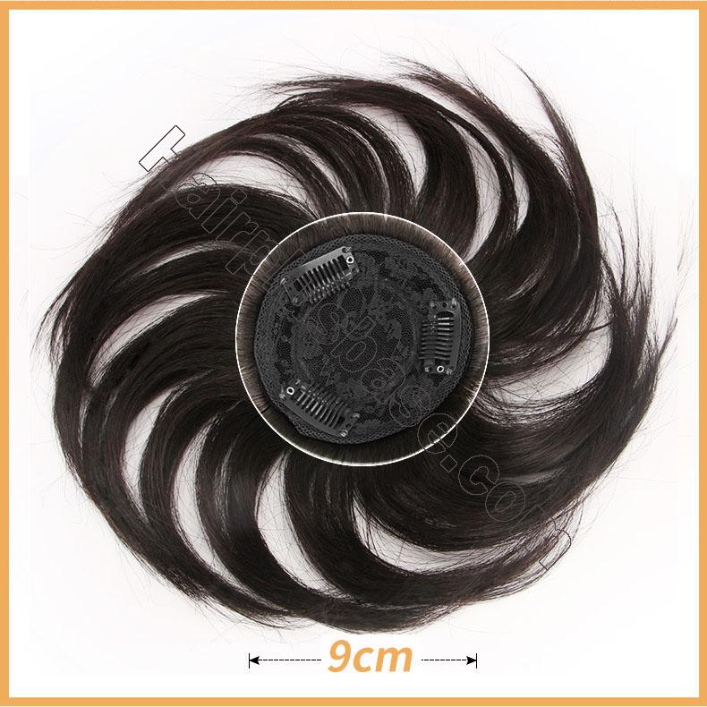 6" Human Hair Topper Clip in Top Crown Hairpieces for Thinning Hair