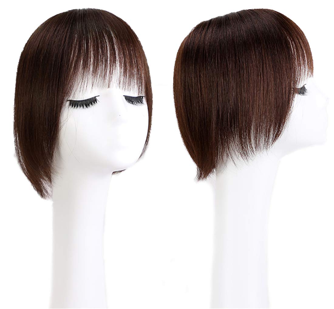 Real Human Hair Crown Filler Topper Hairpiece for Women with Bangs ...