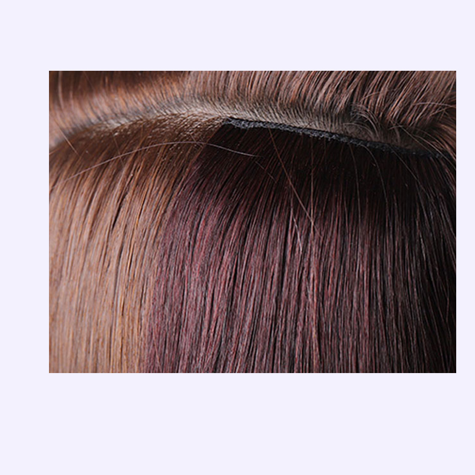 100% Human Hair Extensions Clip in Wiglet Hair Piece for Women and Men ...