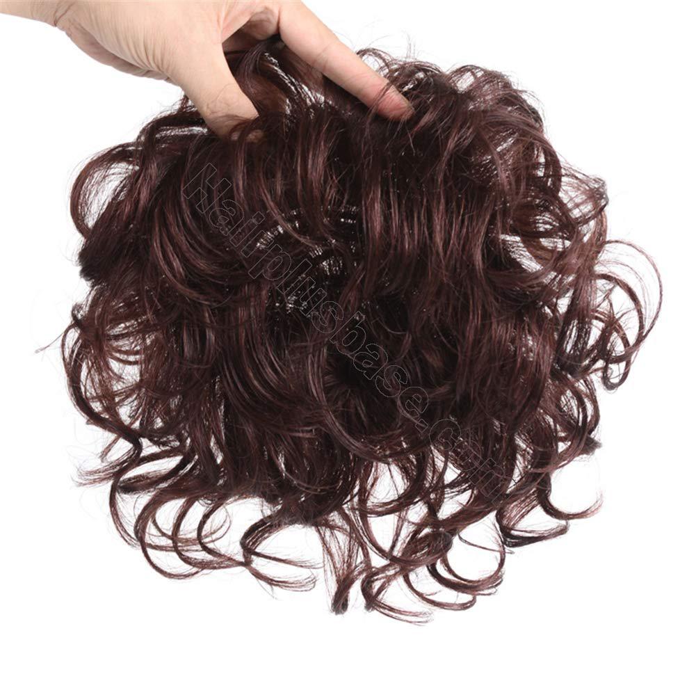 Wavy Human Hair Wiglet Toppers Clip on 4.7"x4.7" Crown Topper for Women ...